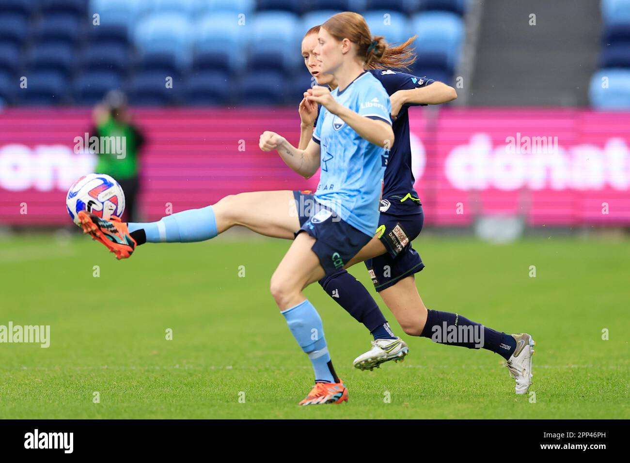 Cortnee Vine of Sydney FC controls the ball during the A-League Women's ...