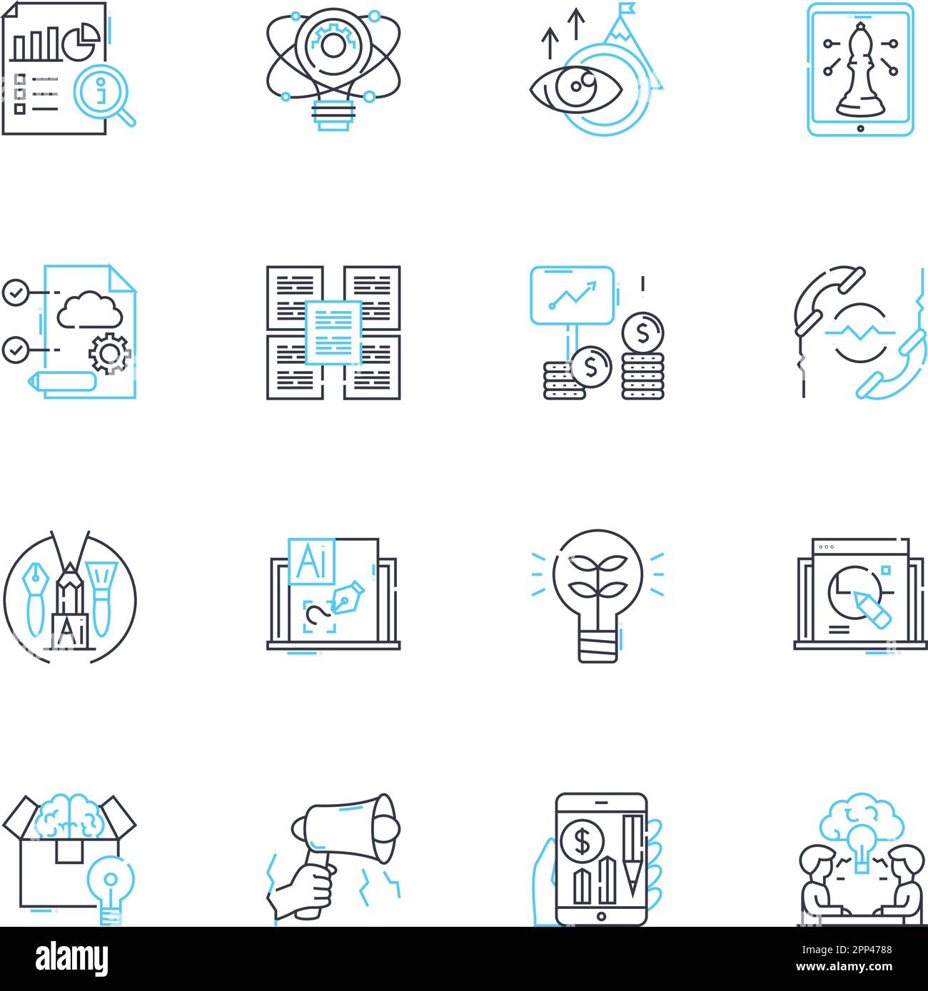 Group Harmony linear icons set. Melody, Rhythm, Sync, Blend, Vocals ...