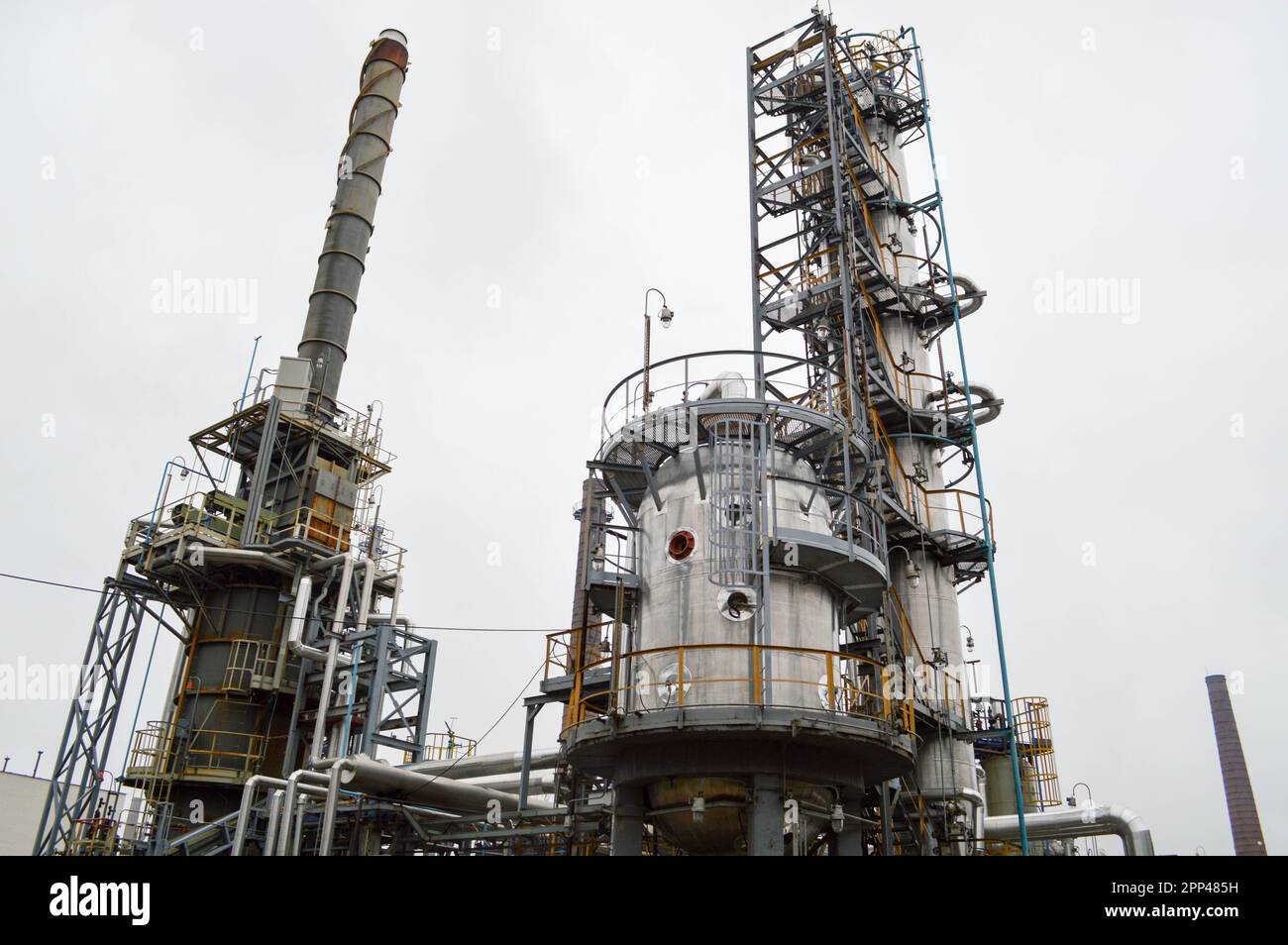 Installation for primary oil refining. Oil and gas refinery. Chemical ...
