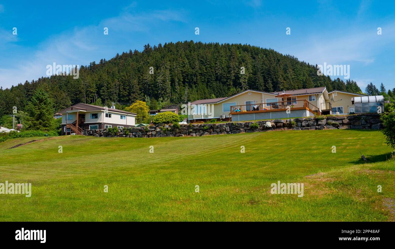 house in mountain valley. house in mountain valley landscape. house in ...
