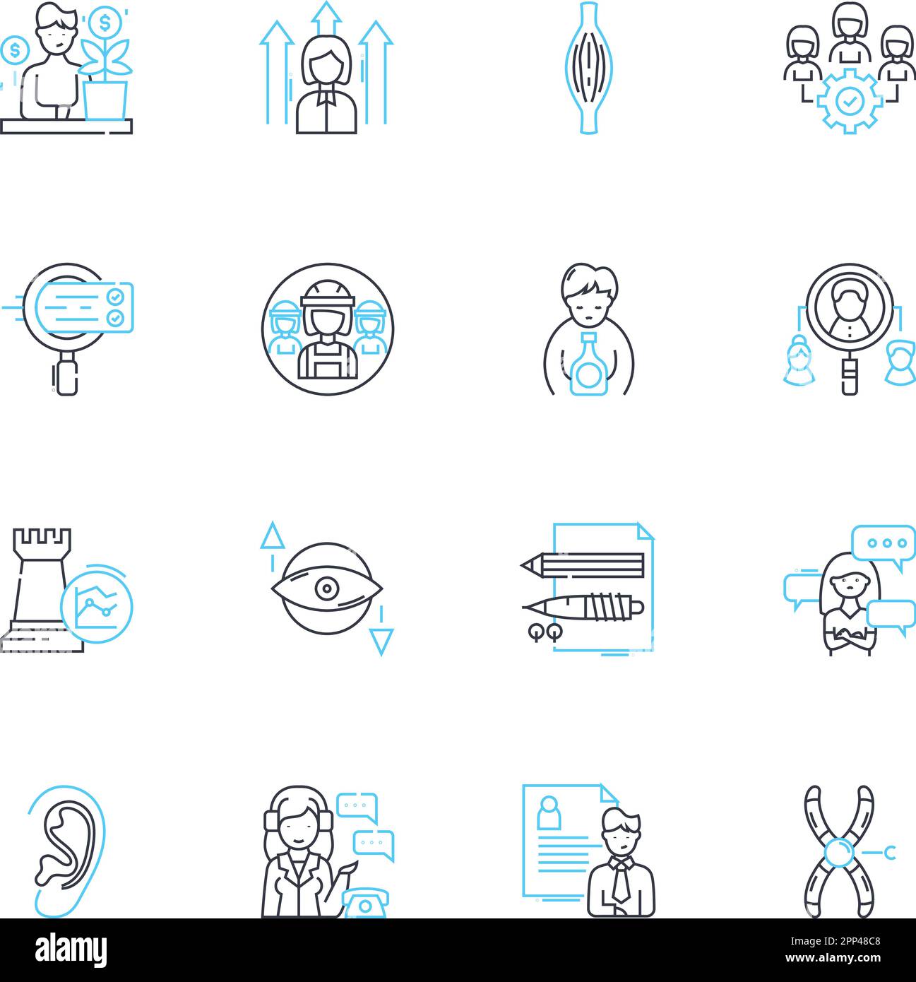 Fundamental freedoms linear icons set. Liberty, Equality, Democracy ...