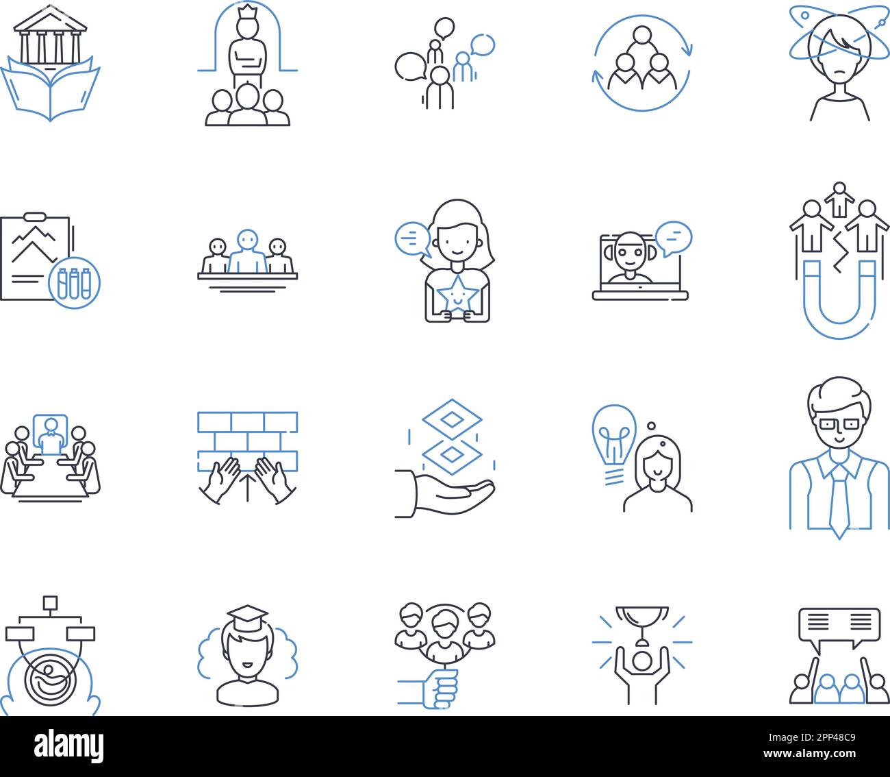 Novel tuition line icons collection. Writing, Plotting, Editing ...
