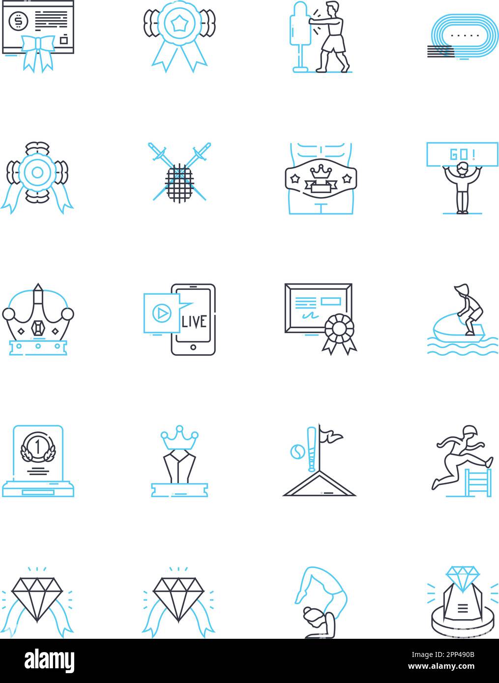 Guidance Direction Linear Icons Set Mentorship Navigation Leadership