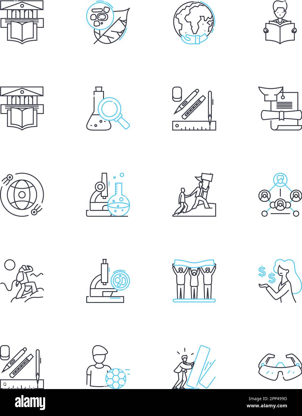 Internet institute linear icons set. Connectivity, Digitalization ...