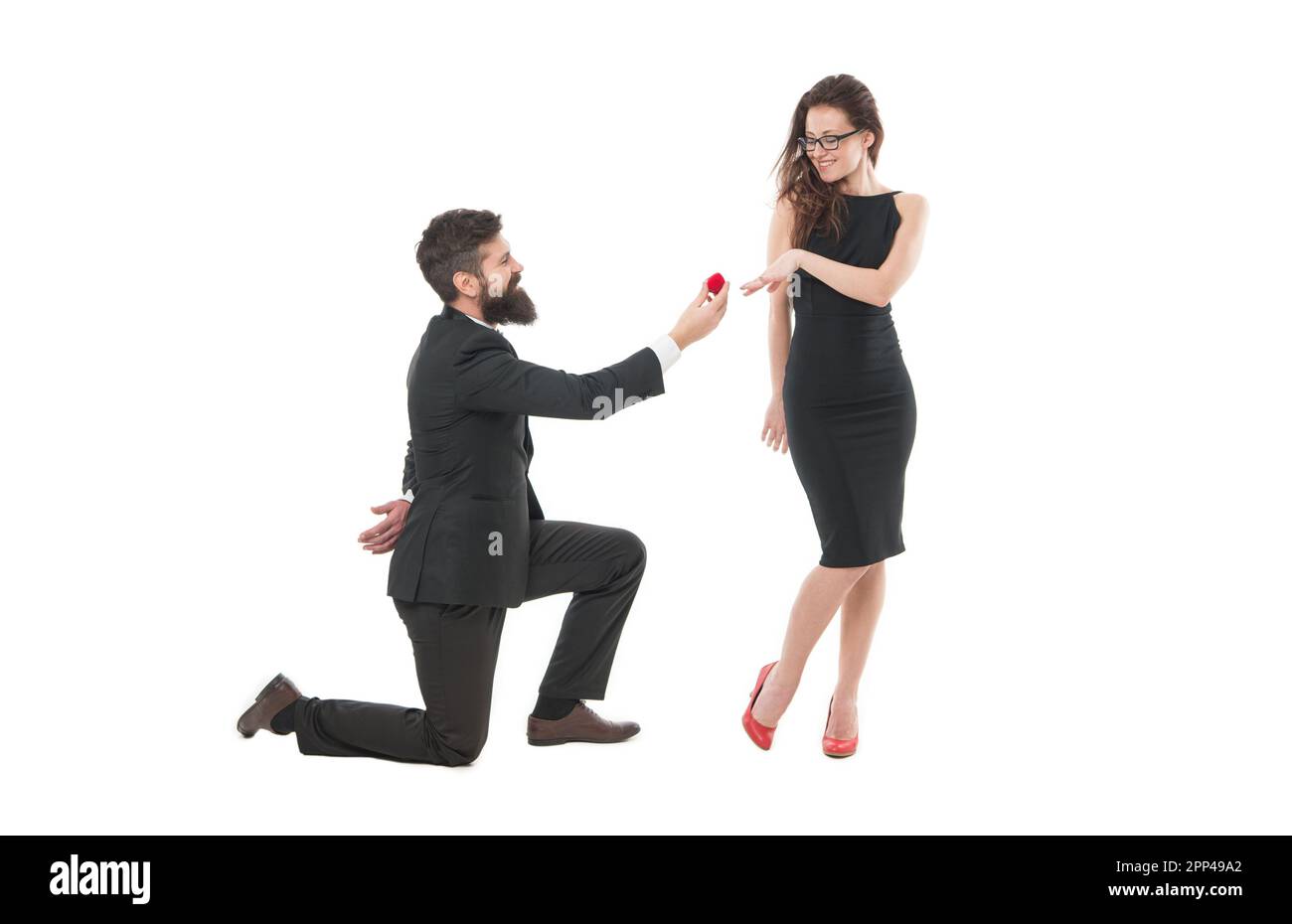 Woman on one knee proposing to man hi-res stock photography and images ...