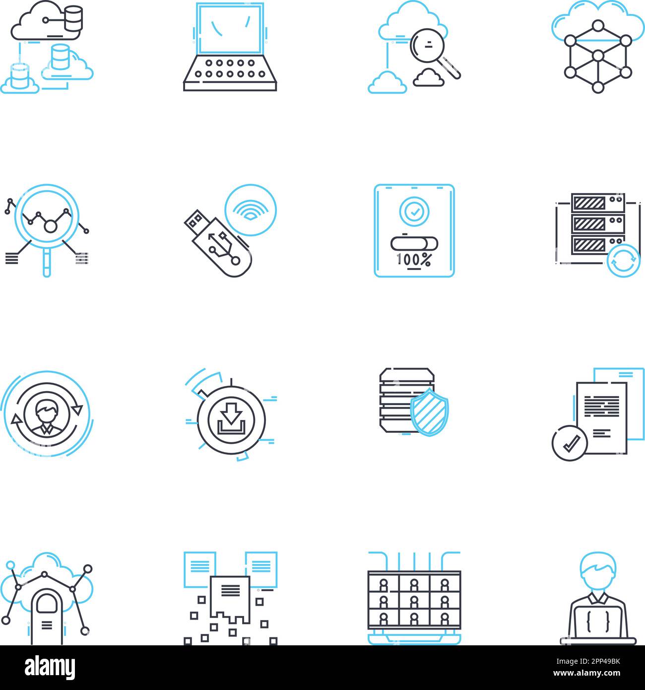 Cognitive Content Linear Icons Set Memory Perception Reasoning Learning Attention Emotion