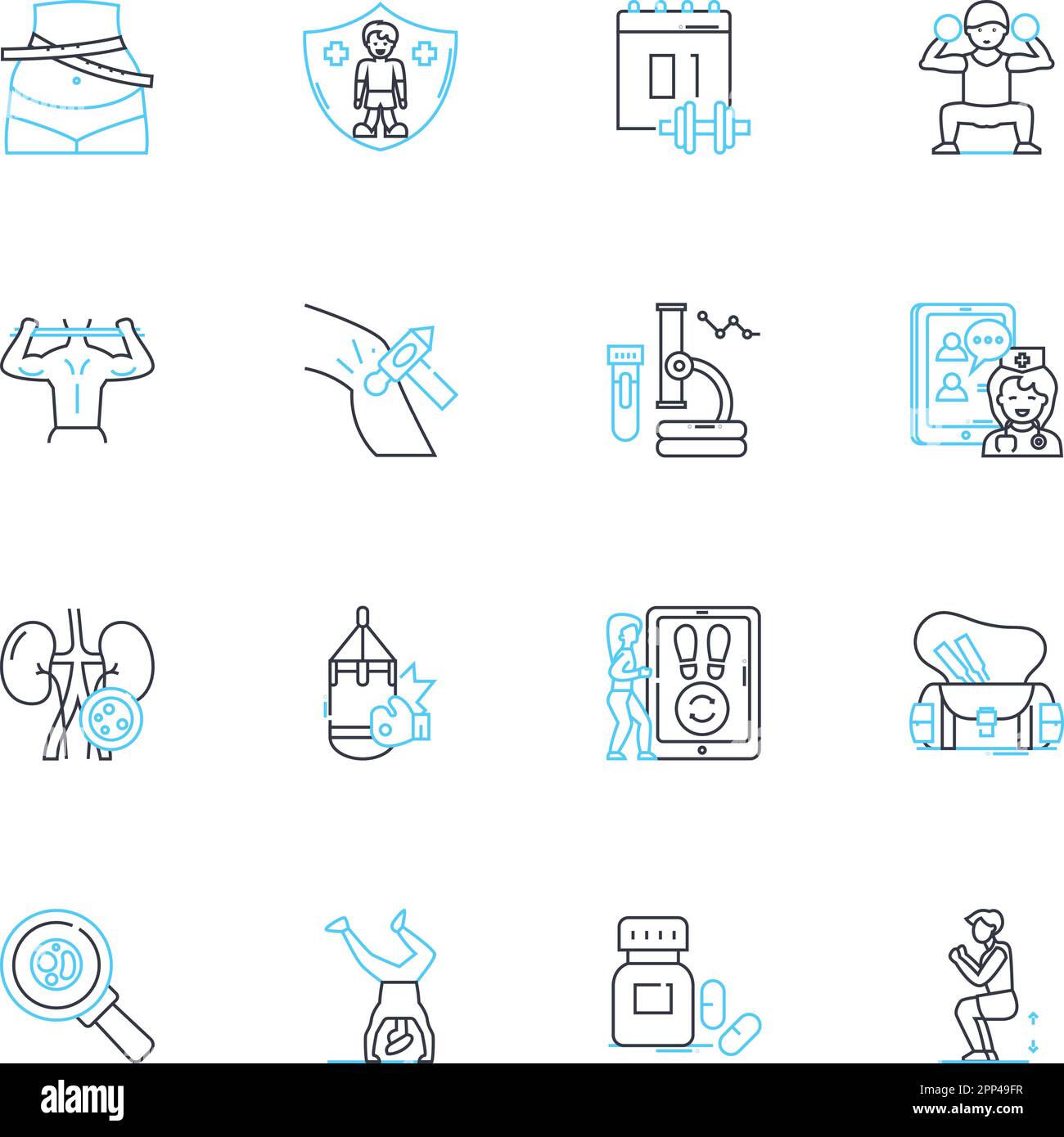 Mental health linear icons set. Anxiety, Depression, Therapy, Stress ...