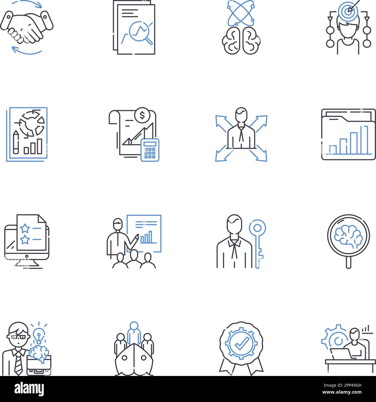 Assumption listing line icons collection. Presumption, Supposition ...