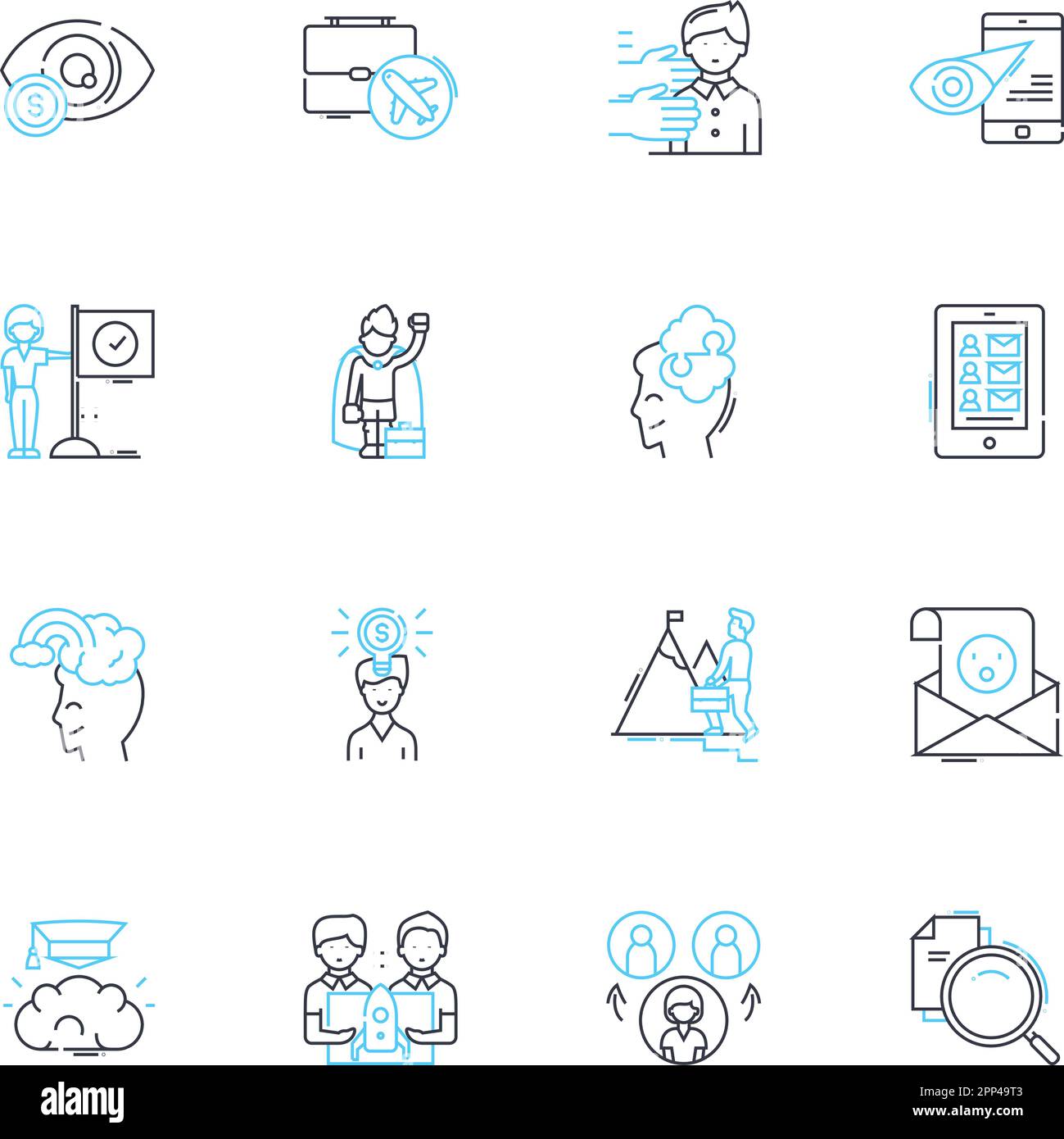 Innovation linear icons set. Creativity, Progress, Advancement, Novelty ...