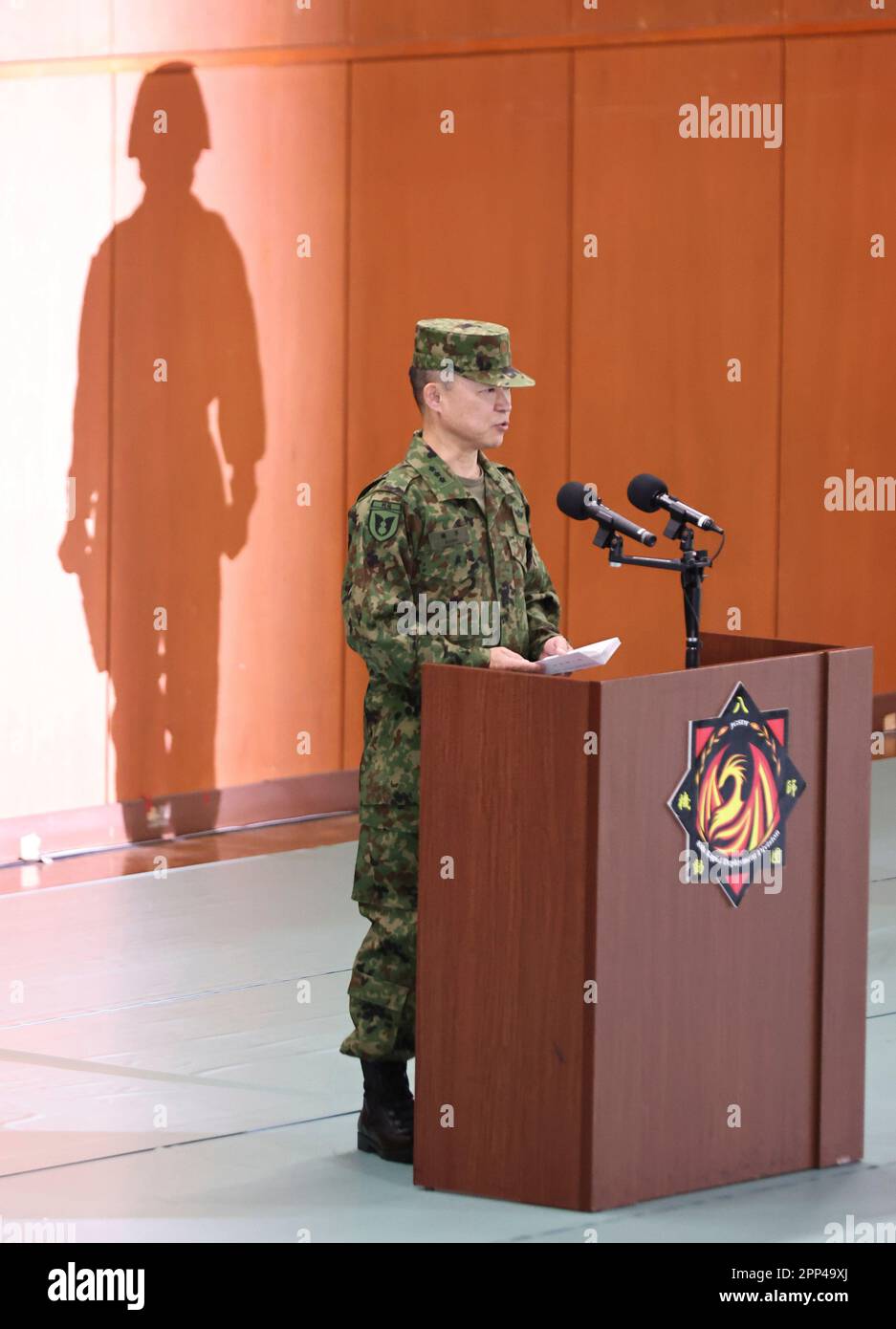 Shinichi Aoki, newly appointed as a commander of the 8th Division of ...