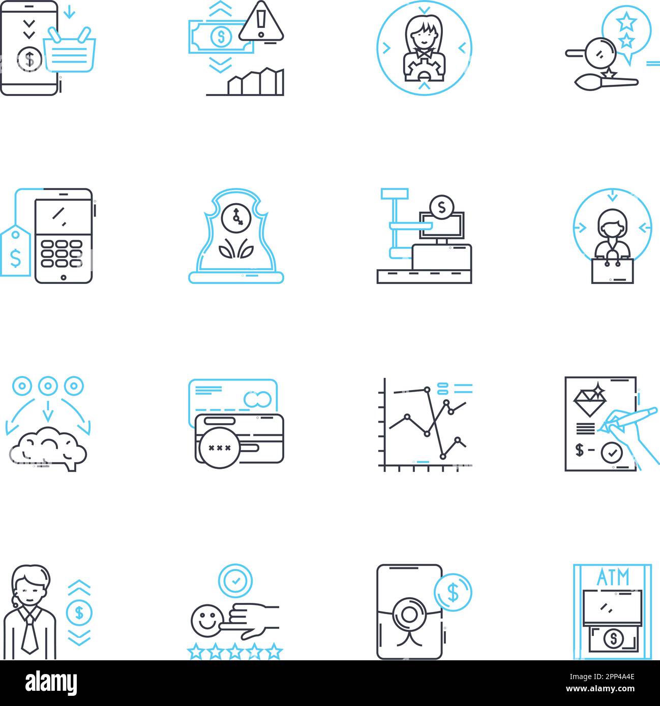 Marketing Strategy Linear Icons Set Targeting Segmentation