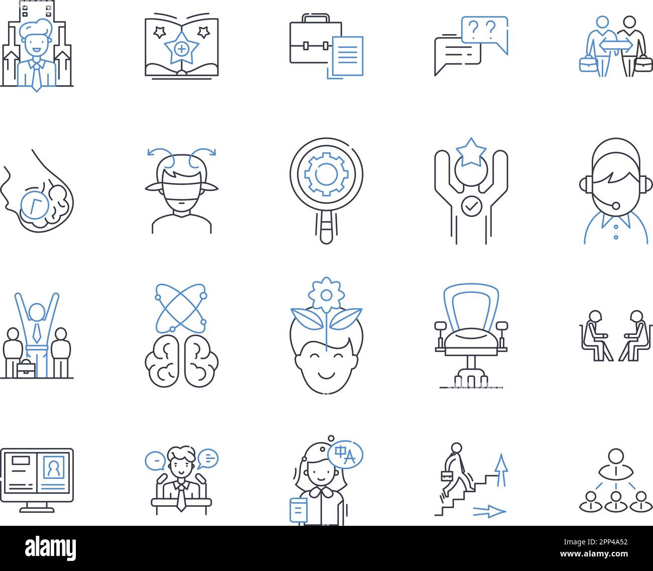 Personal image line icons collection. Grooming, Style, Confidence ...