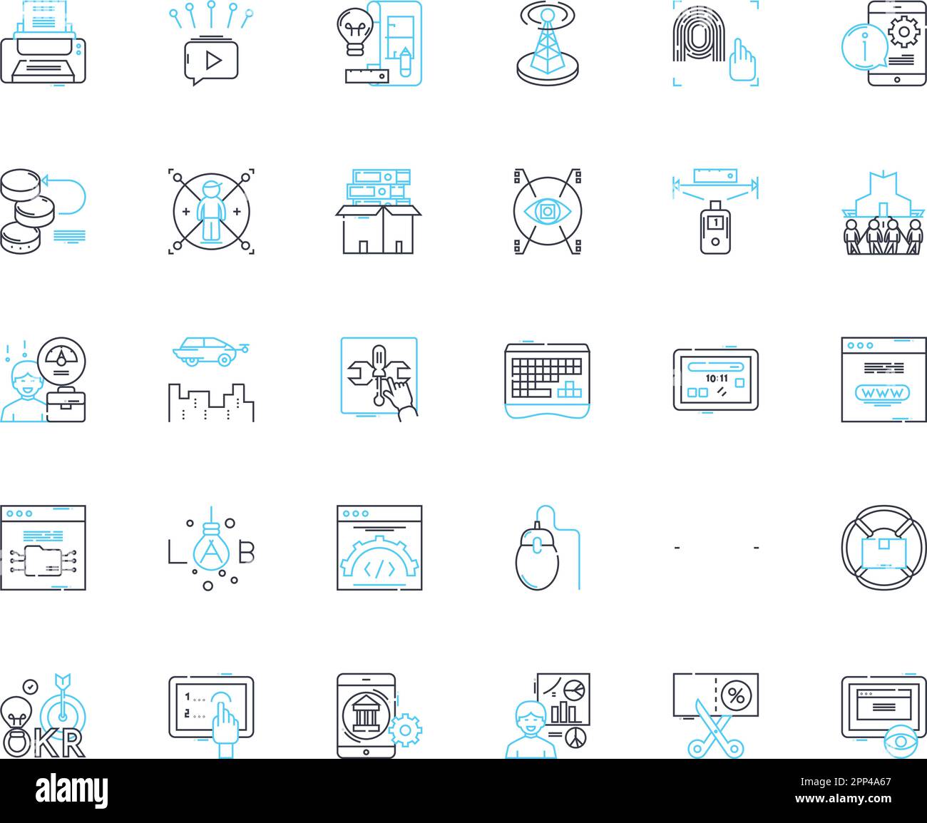 Mobile Journey Linear Icons Set Navigation Optimization Usability Accessibility Convenience