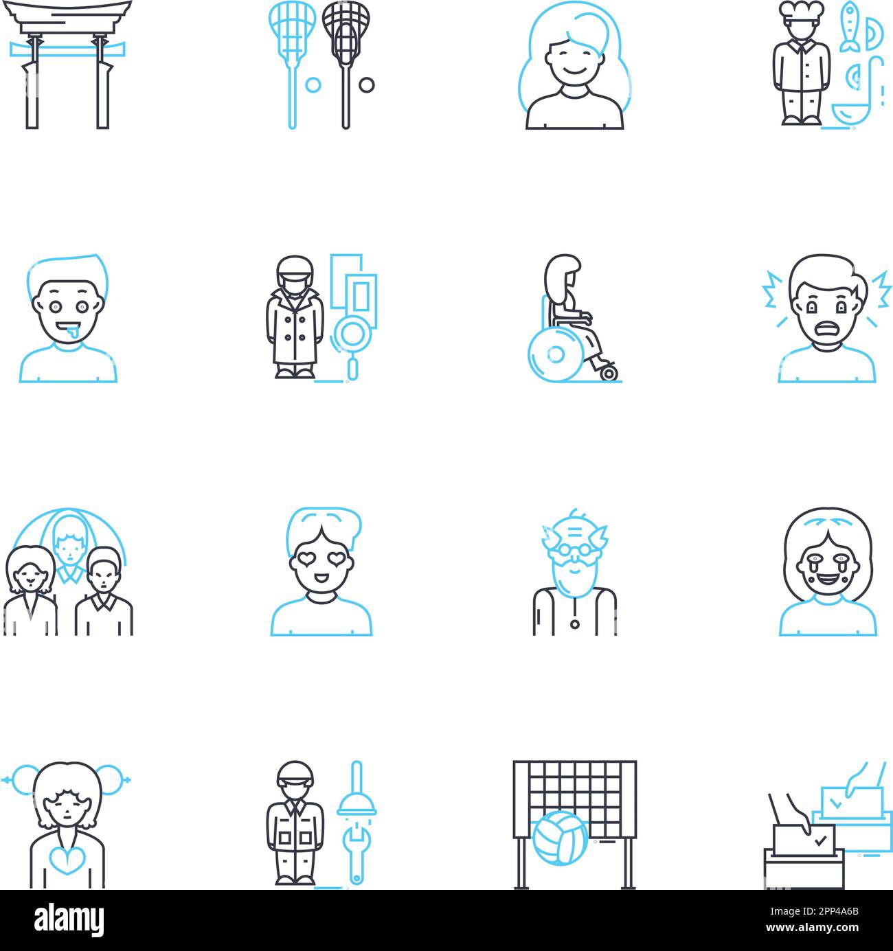 Executive coaching linear icons set. Leadership, Growth, Development ...