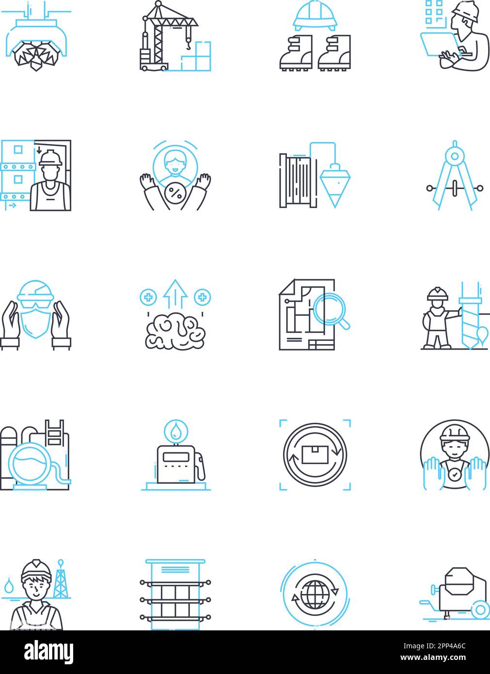 Production facility linear icons set. Assembly, Manufacturing ... Production facility linear icons set. Assembly, Manufacturing ...