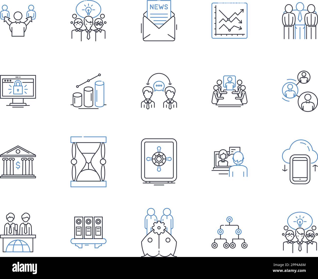 Crowdsourcing line icons collection. Innovation, Collaboration ...