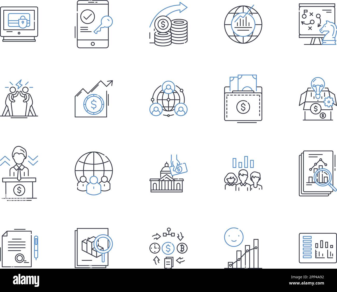 Content marketing line icons collection. Strategy, Audience, Engagement ...