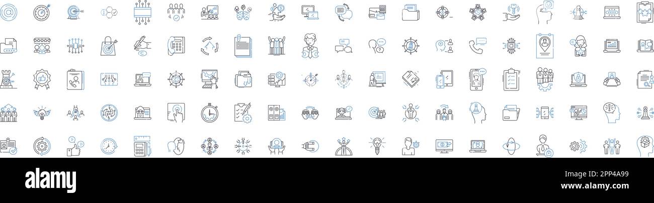 Friendly alliance line icons collection. Amicable, Cooperative ...