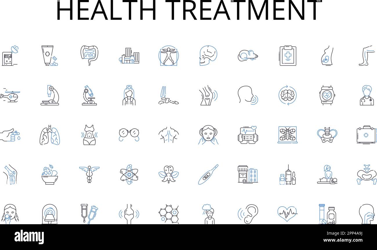 Health treatment line icons collection. Summer, Heat, Sunshine, Warmth ...