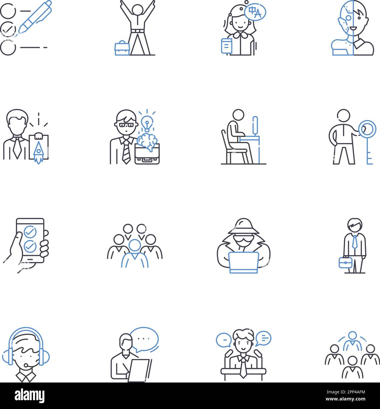 Executive leadership line icons collection. Visionary, Strategic ...