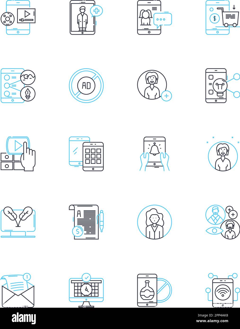 User experience linear icons set. Intuitive, User-friendly, Responsive ...