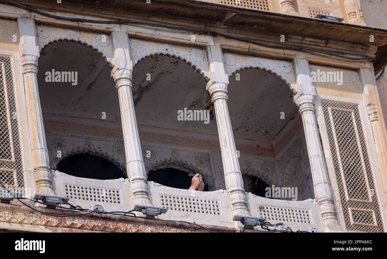 Varanasi, India - No 2022: Architecture of ancient building, Lord shiva ...