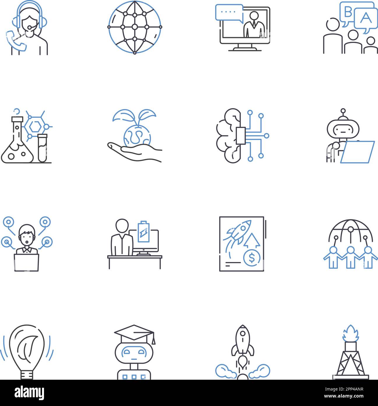 Piering tactics line icons collection. Foundation, Strengthening, Pier ...