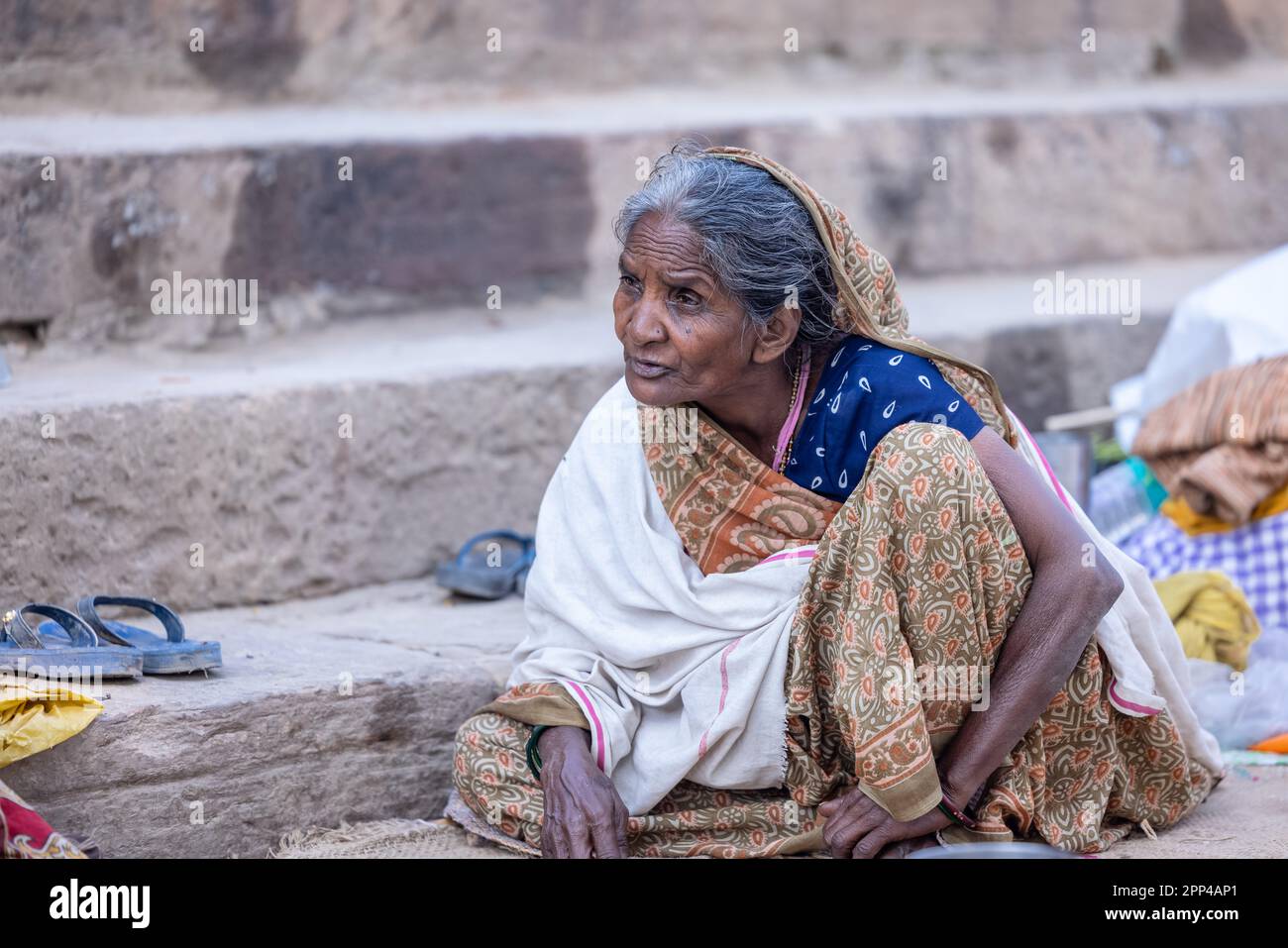 Varanasi, Uttar Pradesh, India - November 2022: Portrait on an indian ...