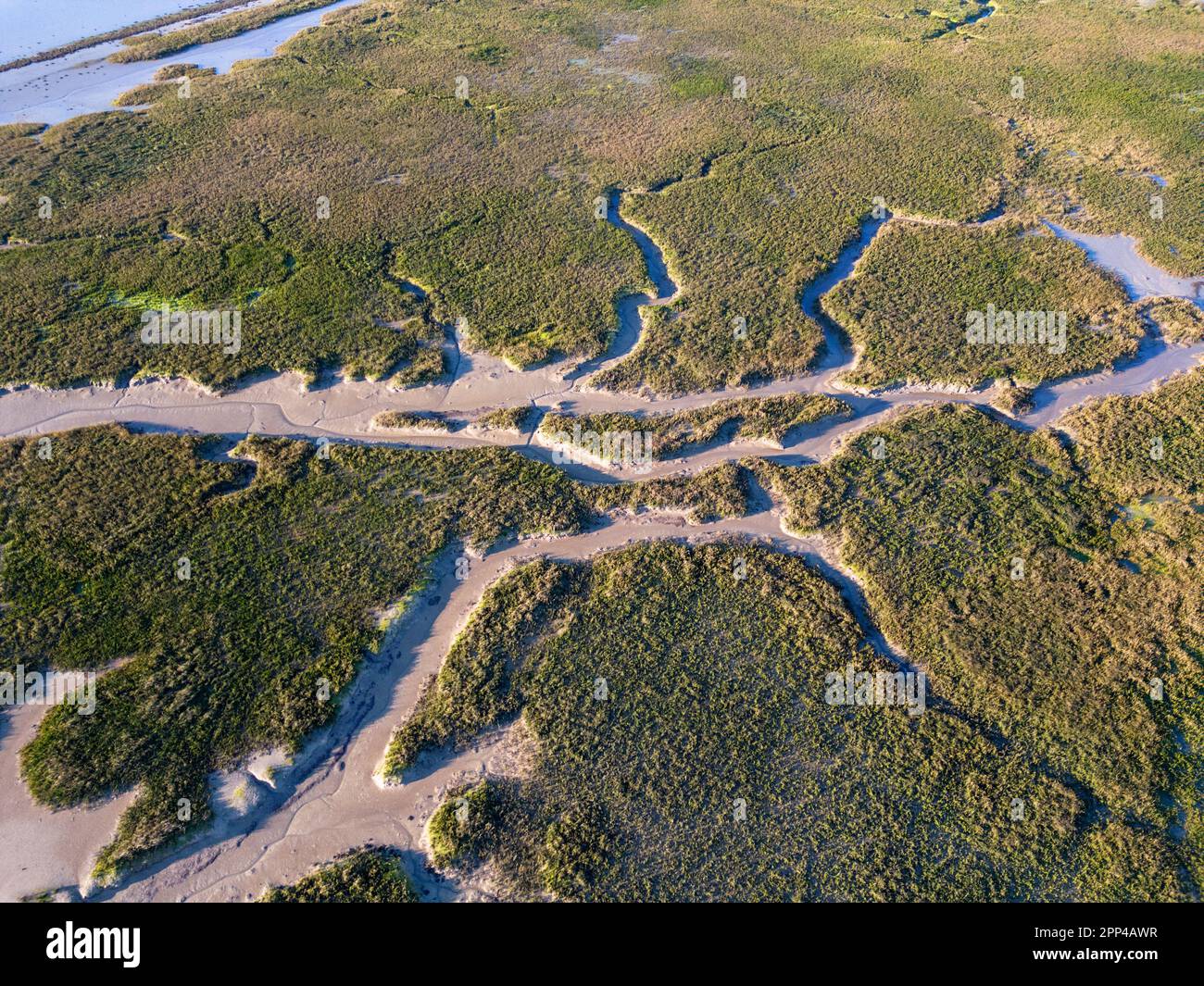 aerial views across pagham harbour nature reserve in west sussex Stock ...