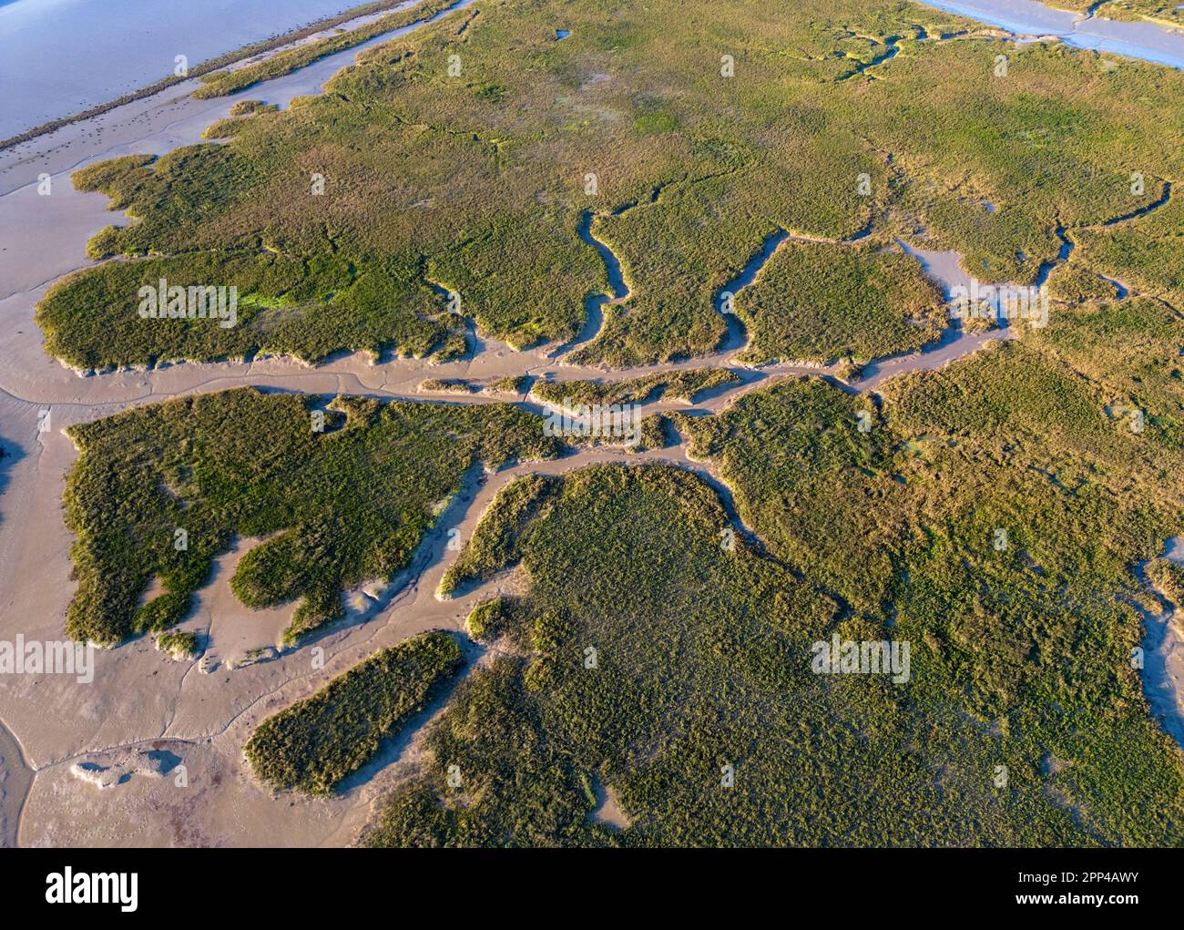 aerial views across pagham harbour nature reserve in west sussex Stock ...