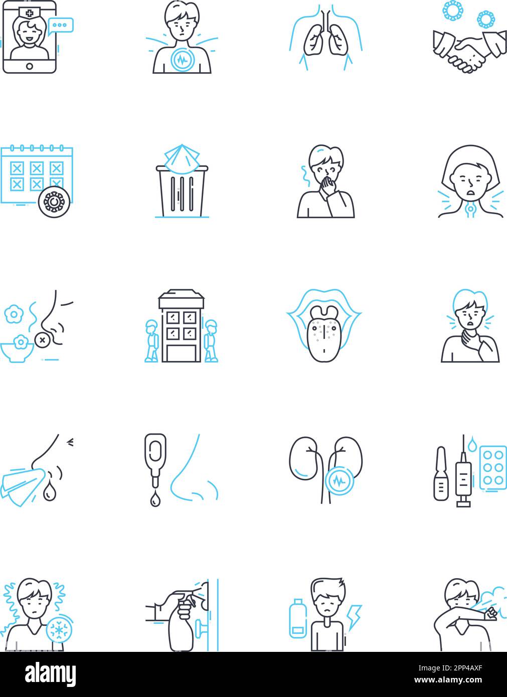 Security Software Linear Icons Set Protection Cybersecurity Encryption Firewall Antivirus