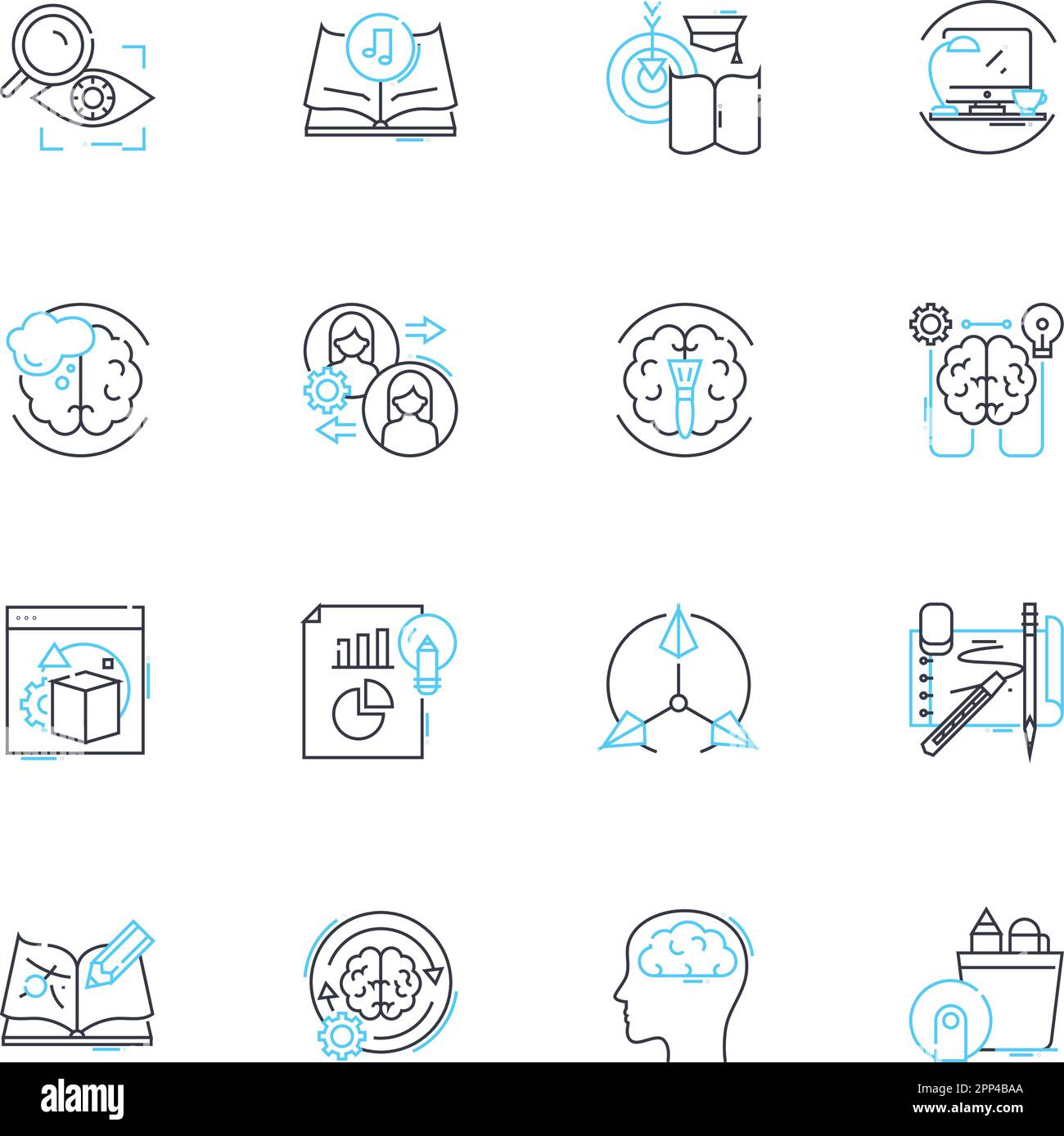 Graphic painting linear icons set. Vibrant, Abstract, Bold, Expressive ...