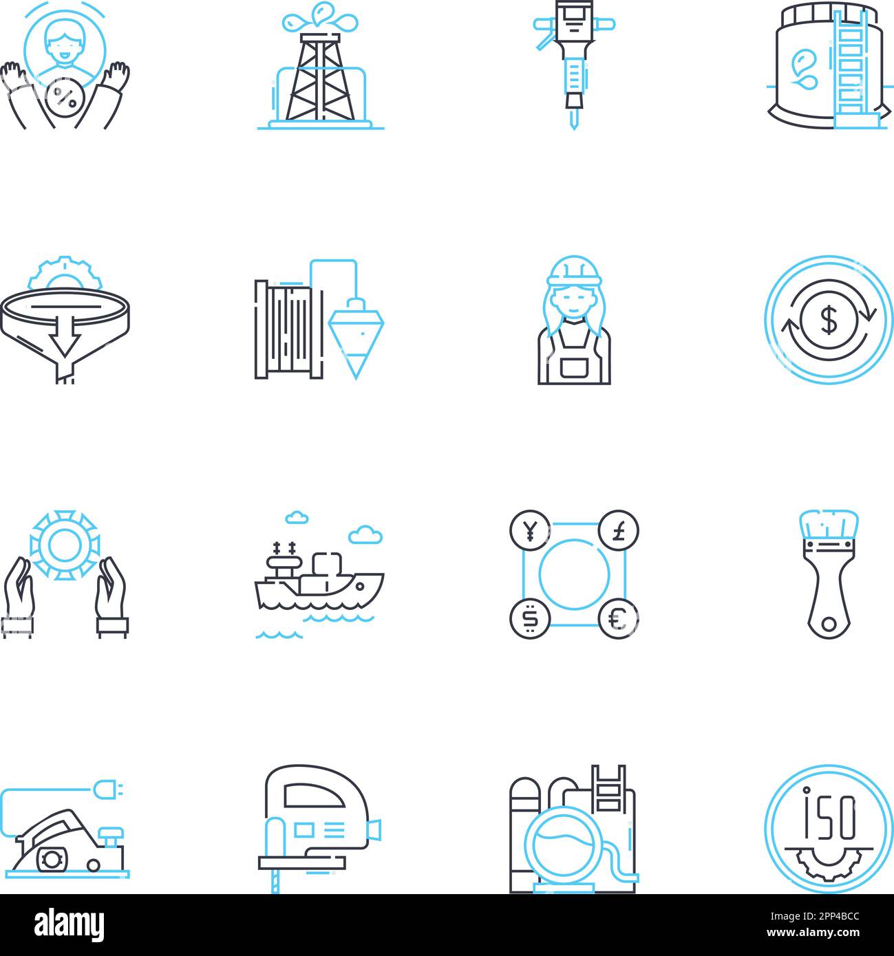 Business intelligence linear icons set. Insights, Analytics, Reporting ...