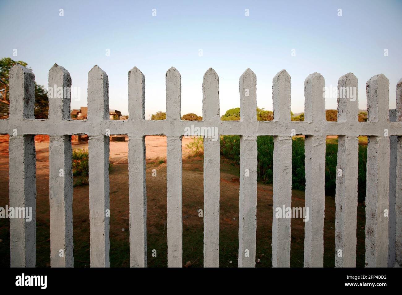 Fence of a house in a village in Maharashtra Stock Photo - Alamy