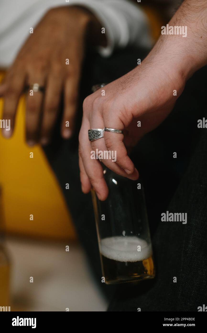 Football fans beer bottle hi-res stock photography and images - Alamy