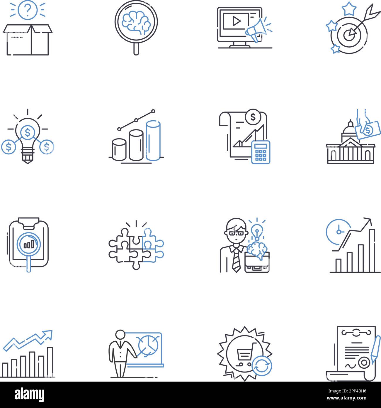 Conceiving and inventing line icons collection. Creative, Innovative ...