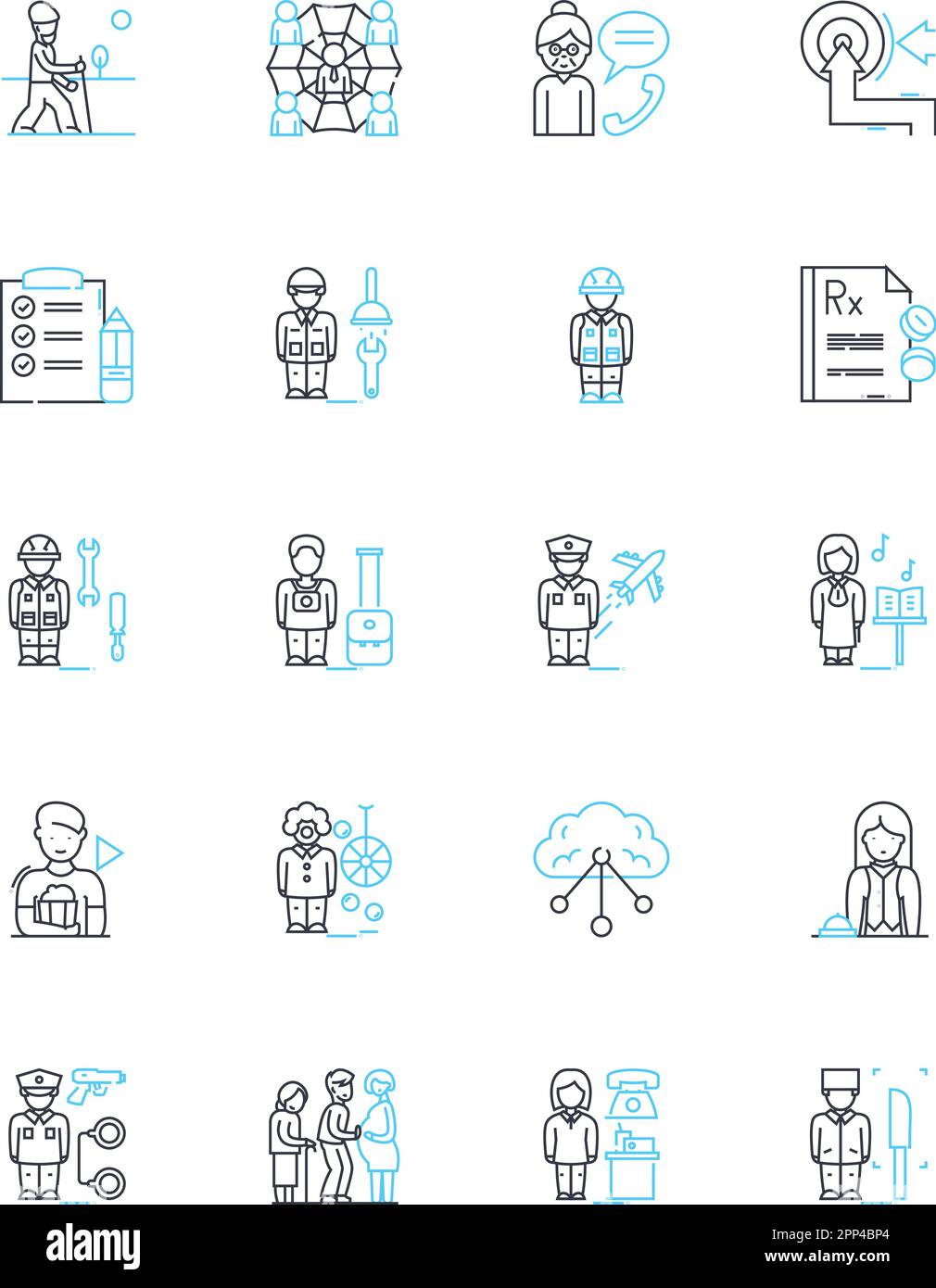 Reputation management linear icons set. Branding, Reputation, Online ...