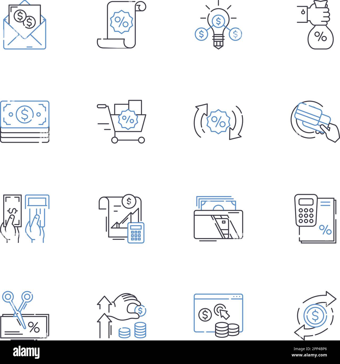 Sellings line icons collection. Marketing, Advertising, Salesmanship ...