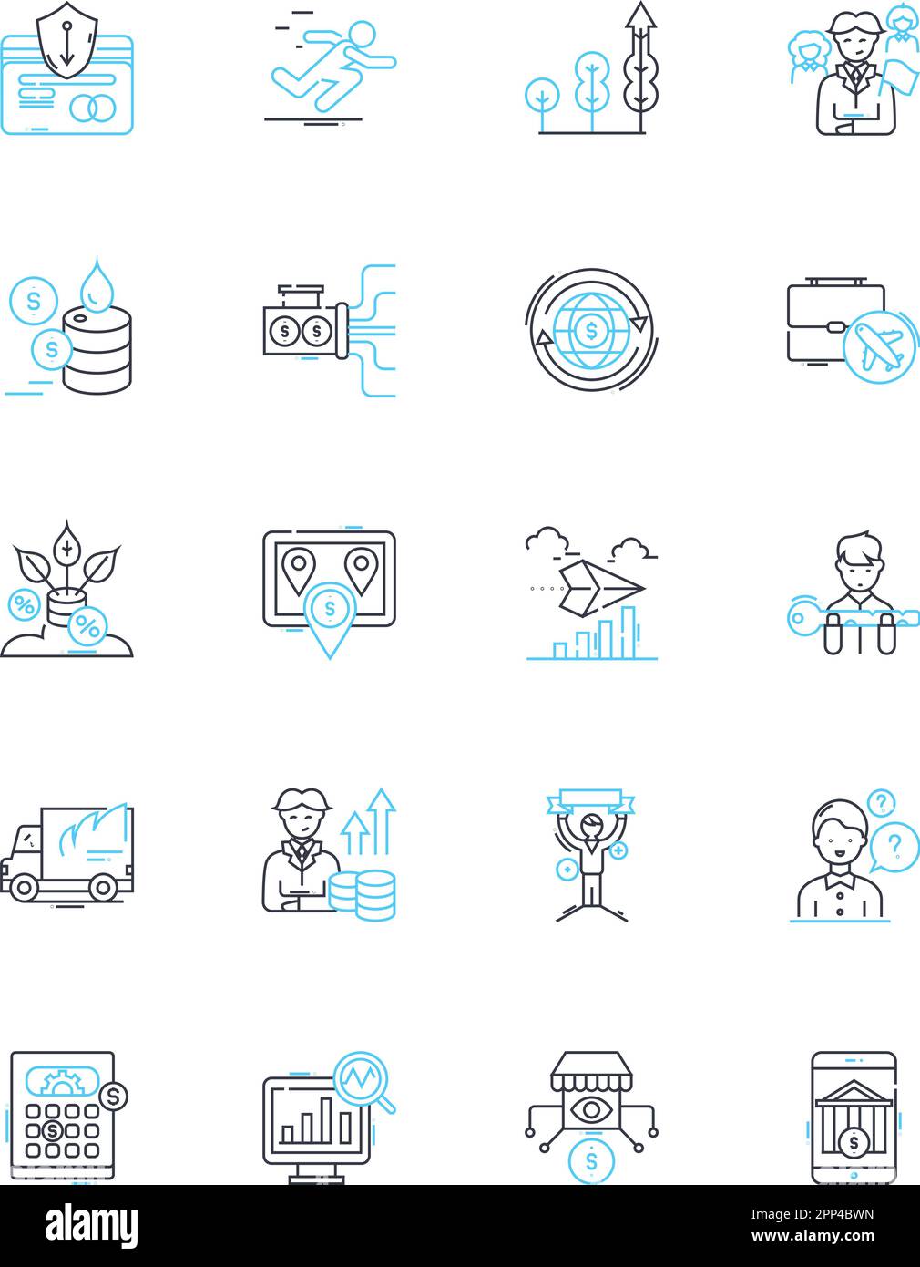 Internet Communication Linear Icons Set Online Connectivity Social
