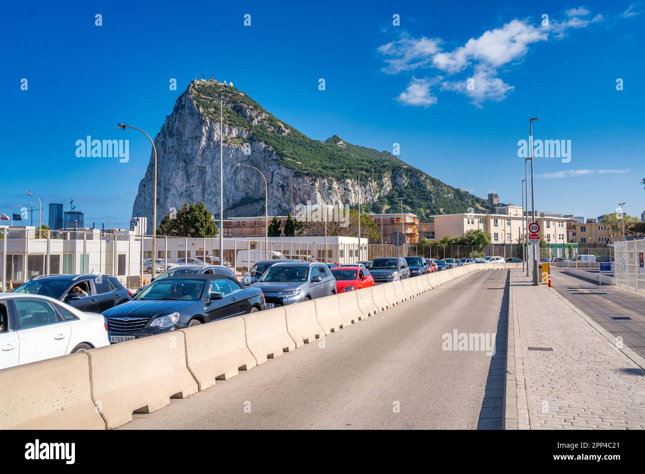 Cars at the gibraltar border hi-res stock photography and images - Alamy
