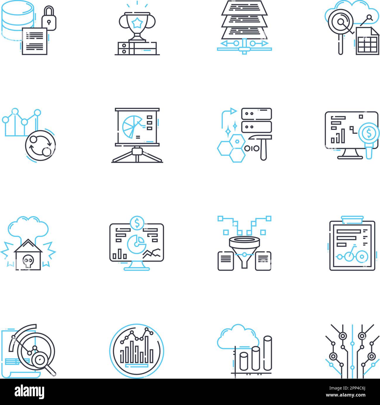 Expense receipts linear icons set. Receipts, Expenses, Deductions, Claims, Records, Accounting ...