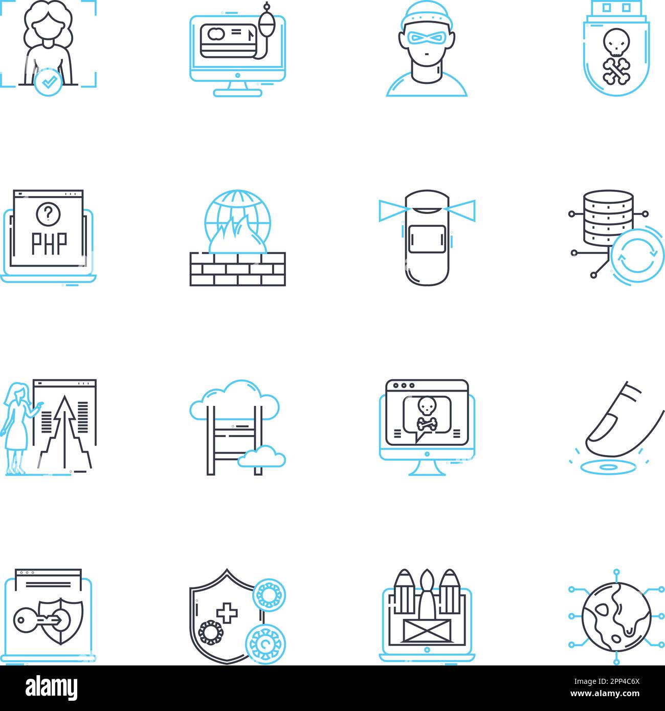 Artificial universe linear icons set. Simulation, Virtuality, Sci-fi ... Artificial universe linear icons set. Simulation, Virtuality, Sci-fi ...