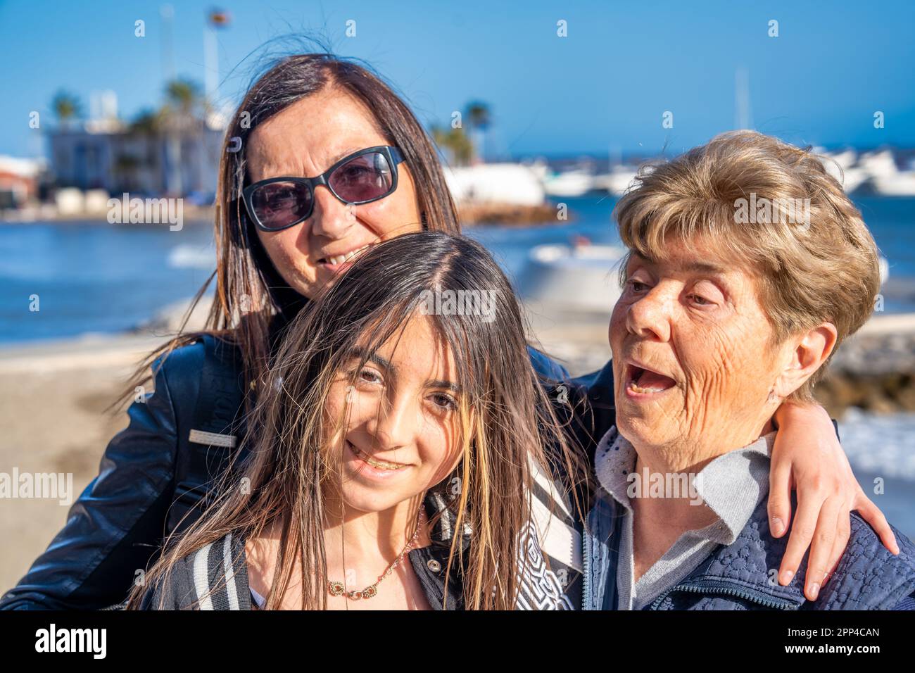 Three generations women happy together on holiday Stock Photo - Alamy