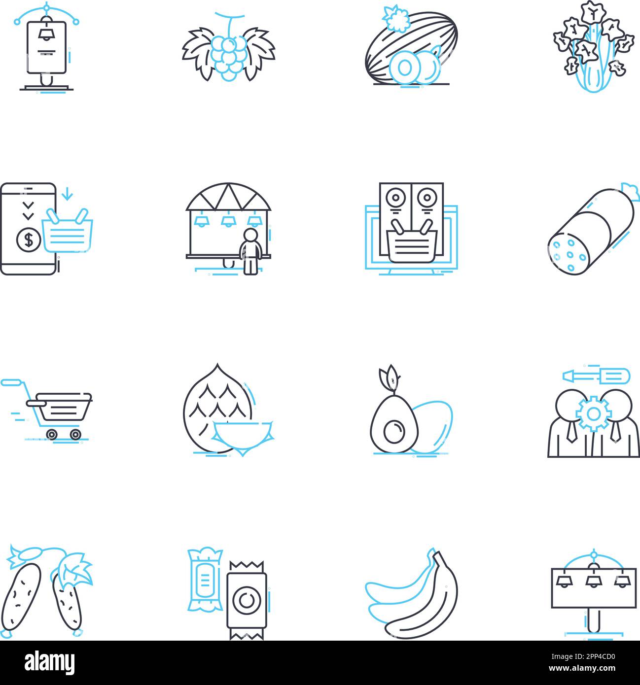 Taproom bar linear icons set. Beer, Brewery, Draught, Barrel, Craft ...