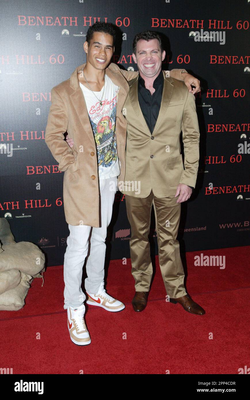 Mark Coles Smith (left) and Warwick Young The world premiere of WW1 action drama movie 'Beneath ...