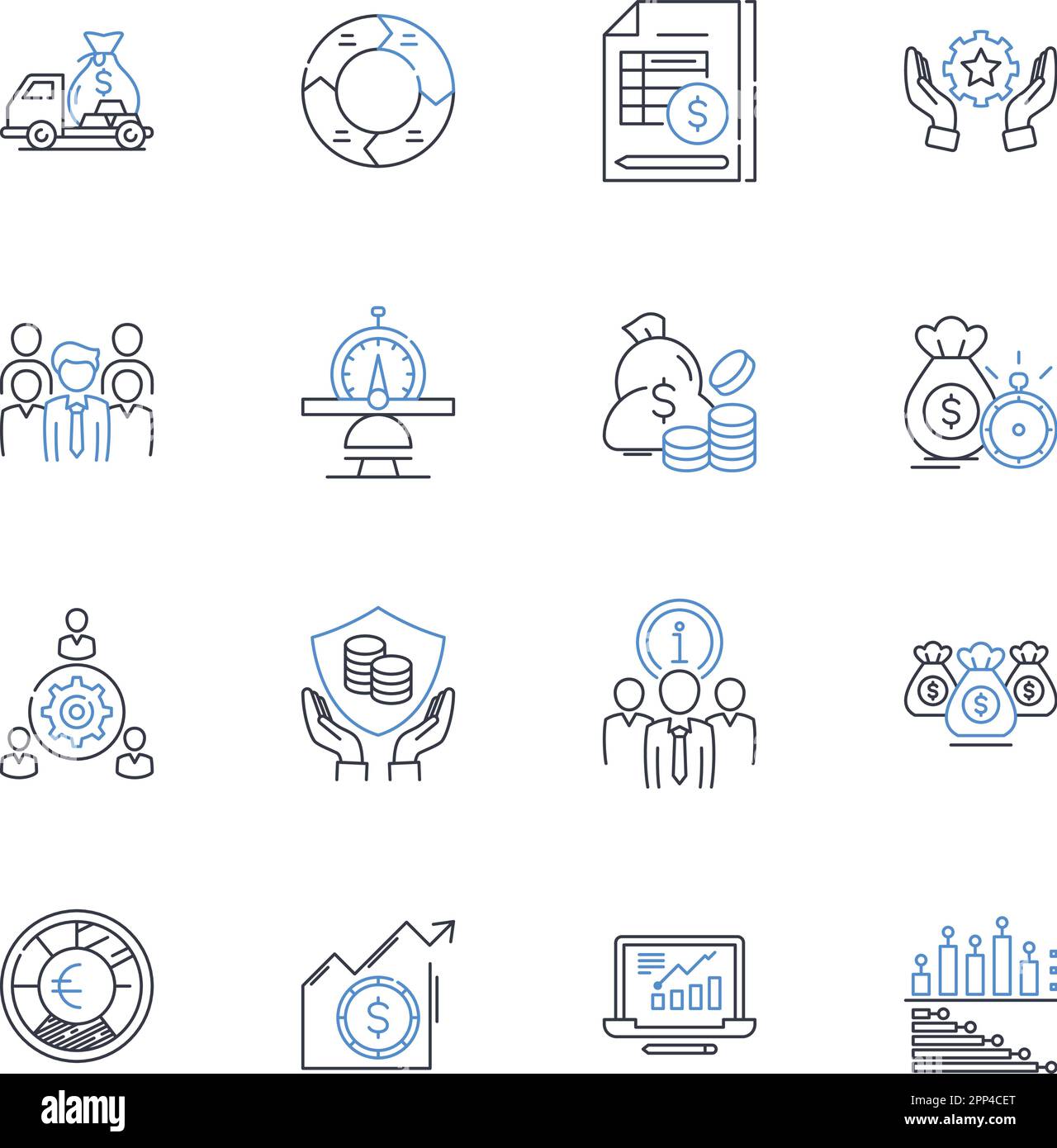 my management line icons collection. Delegation, Efficiency, Leadership ...