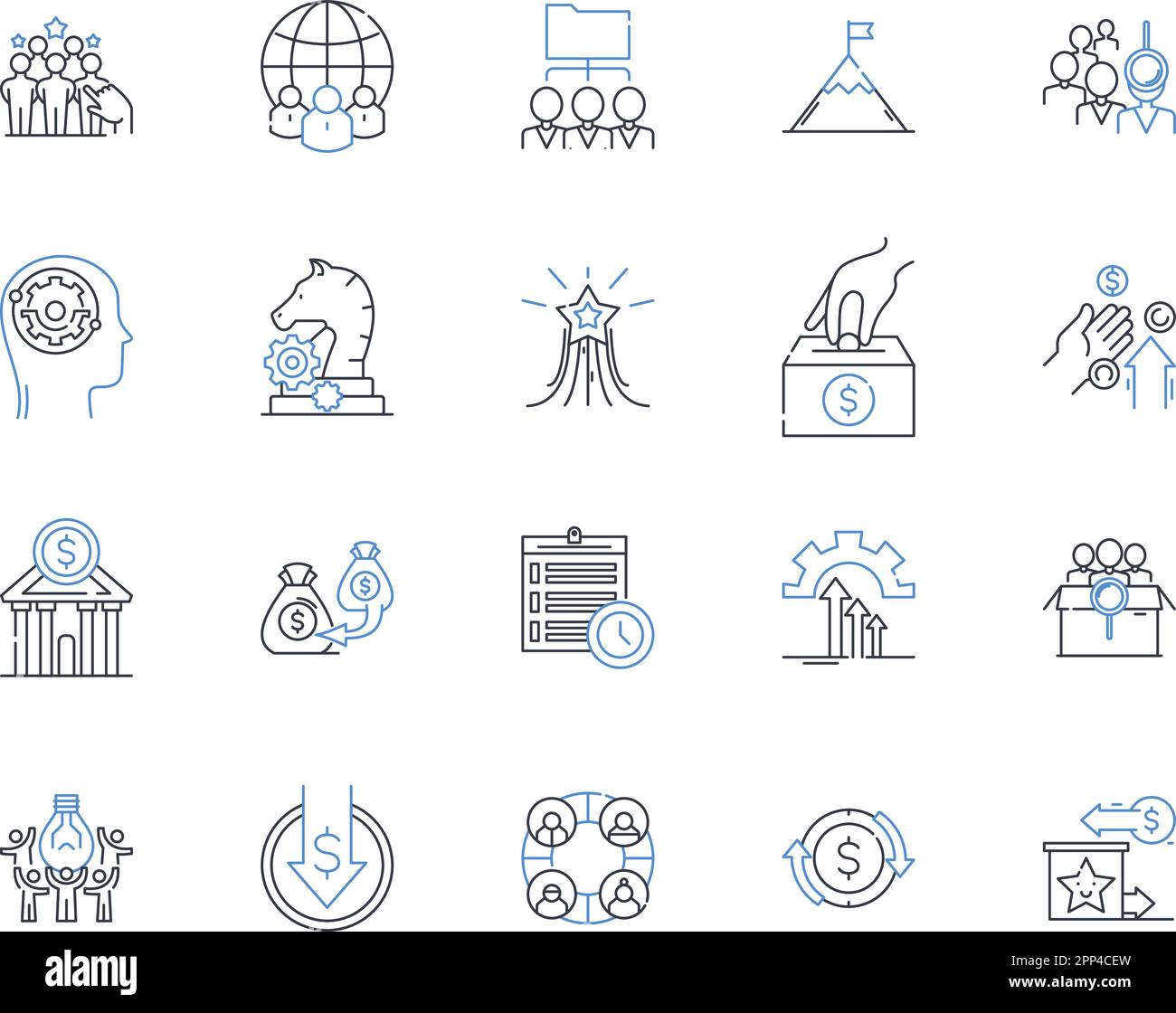 Work proficiency line icons collection. Efficiency, Skills, Competence ...