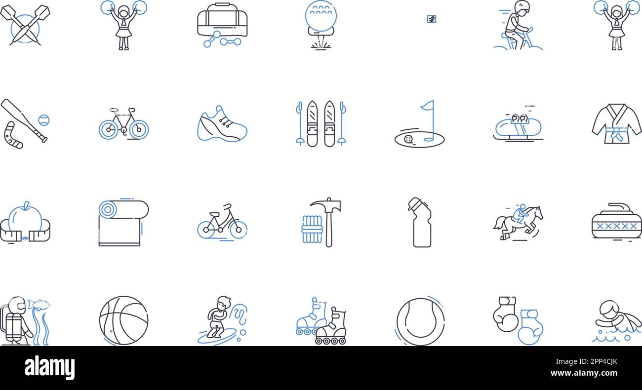 Physical challenges line icons collection. Disability, Paralysis ...