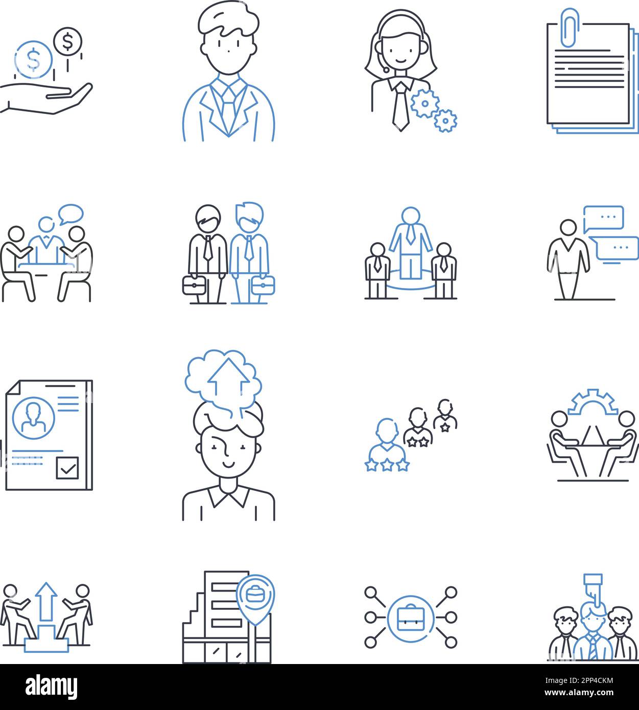 Company premises line icons collection. Office, Warehouse, Workshop ...