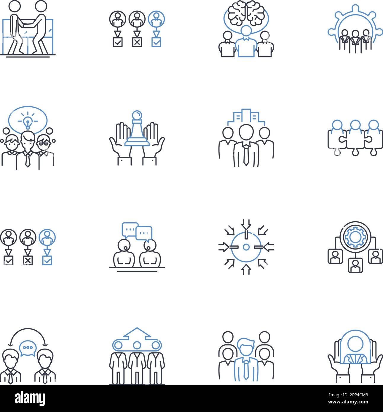 Senior council line icons collection. Leadership, Experience, Wisdom ...